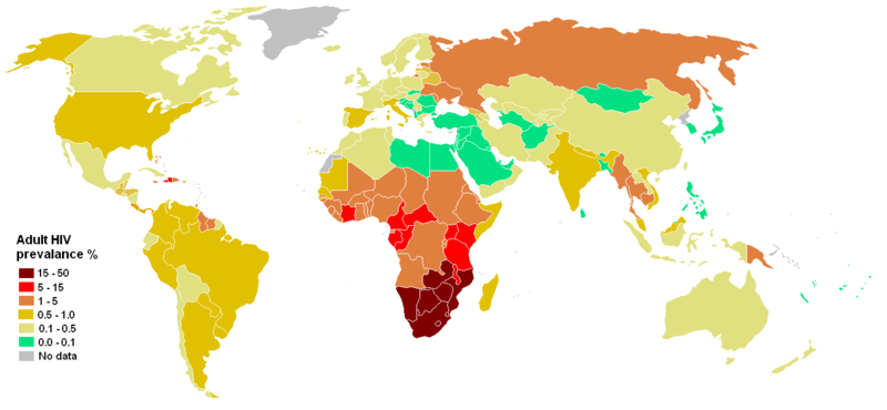 GAIA MISIONES: Geografía de la Salud: El Sida y su avance en el mundo