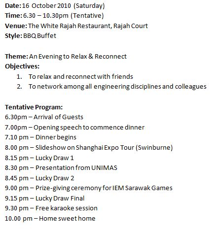 IEM YES KL: IEM Sarawak Branch G&S Annual Dinner 2010