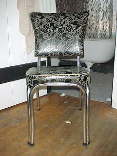 Time Capsule: NOW SOLD Amazing Jackson Pollock Pattern Chrome Chairs