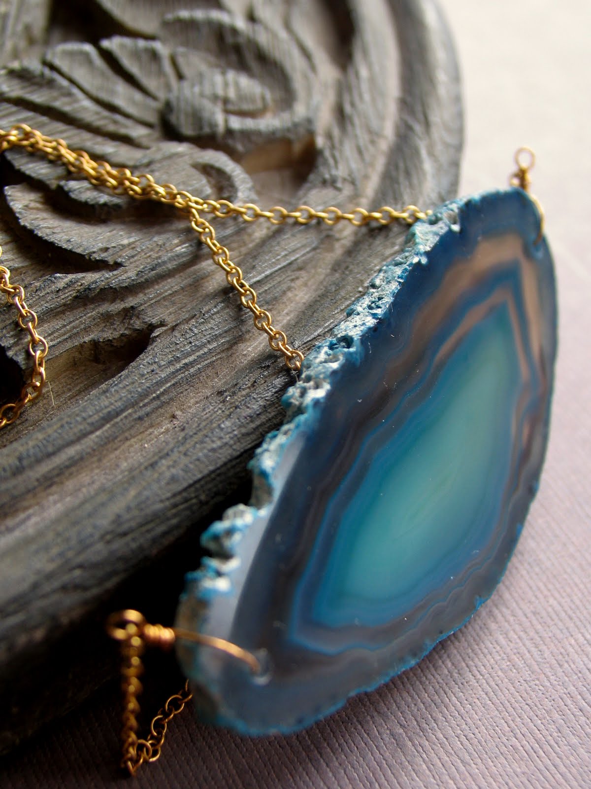 Nature Inspired Handcrafted Jewelry: New Agate Slice Necklaces