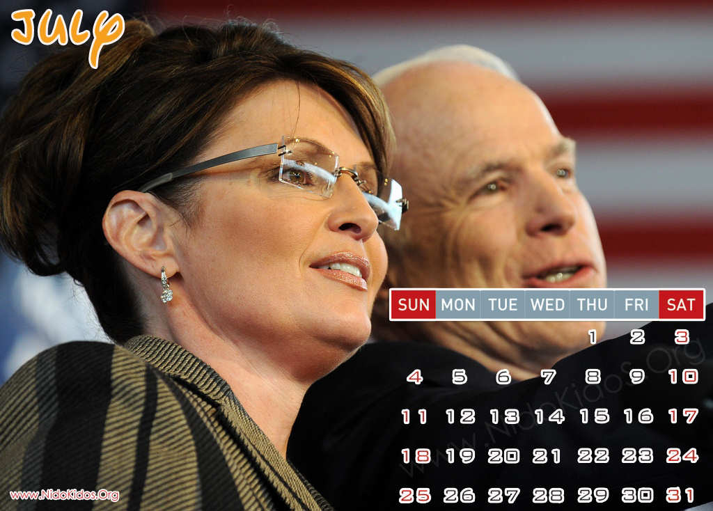 Cool Collection: Sarah Palin un-official Calendar 2010