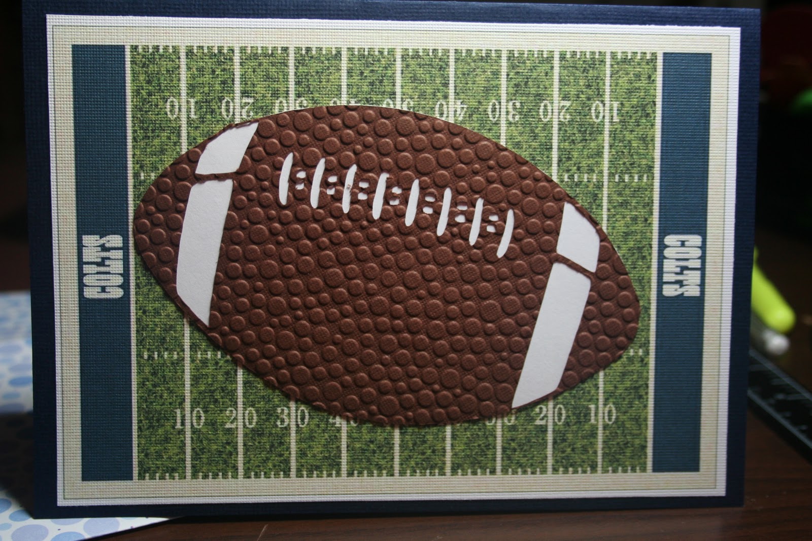 Scrappin In The Woods With A Bug Football Birthday Card