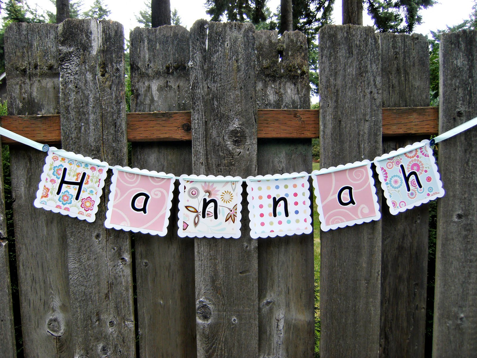 Let Her Letter 365: Name Banners - Hannah & Daniel