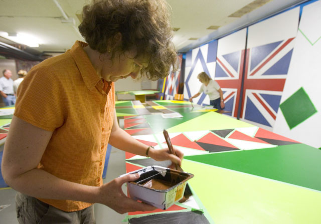 MELON PATCH QUILTS: Painted Quilt Block Murals- from the LFP