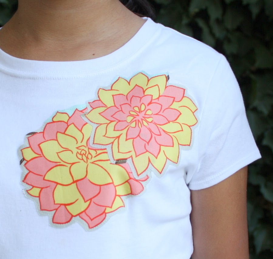 Easy Applique T-shirt - Diary of a Quilter - a quilt blog