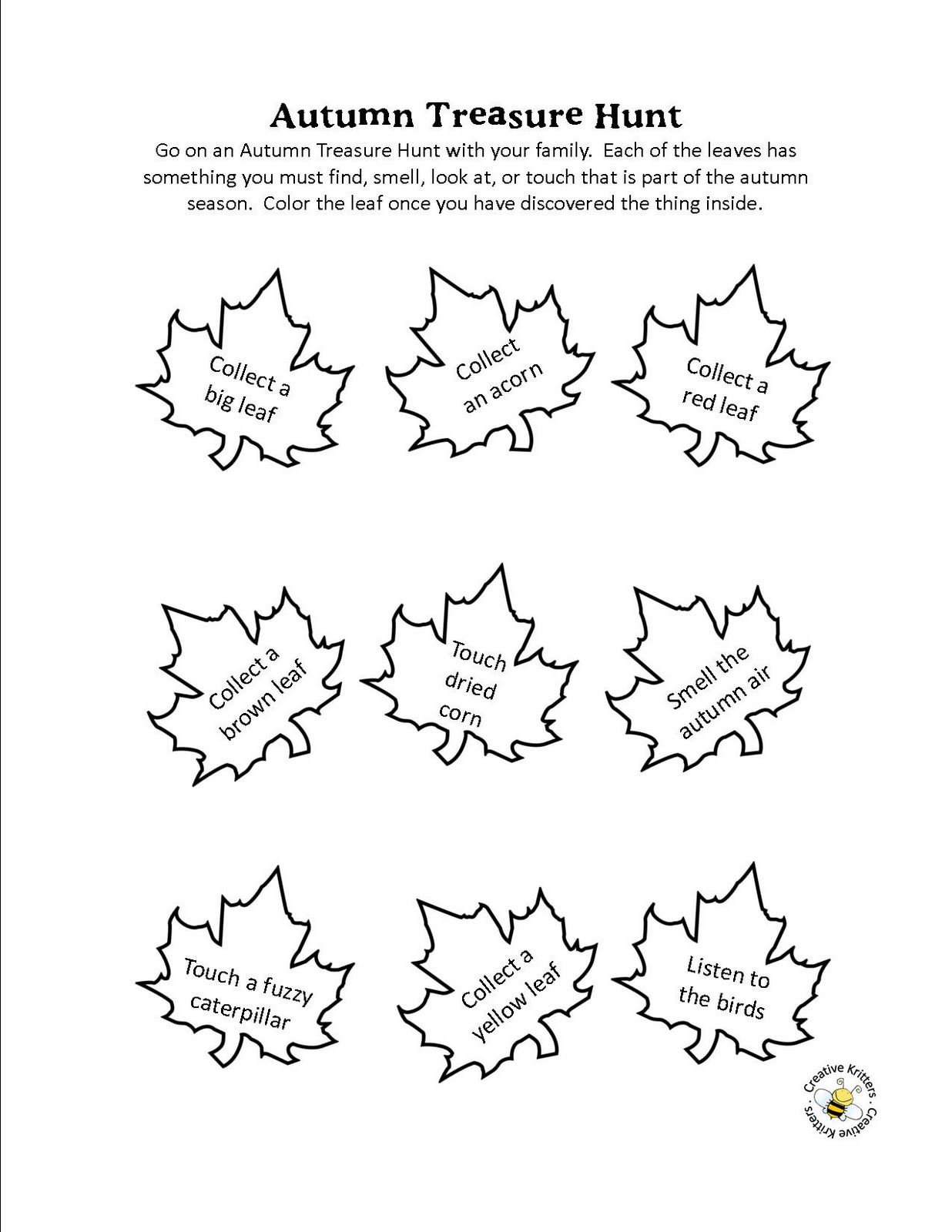 Creative Kritters: Autumn - Autumn Treasure Hunt