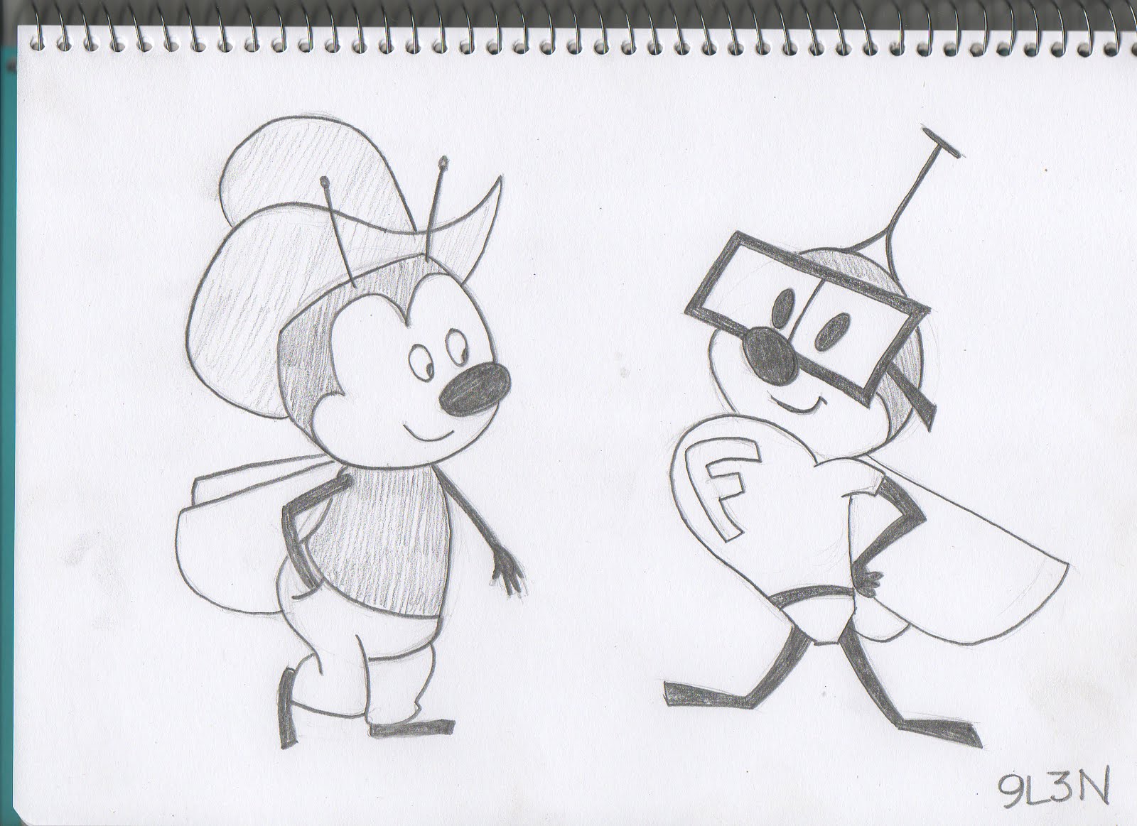 Project 365 - a doodle a day: Day #195 - Fearless Fly & Hiram