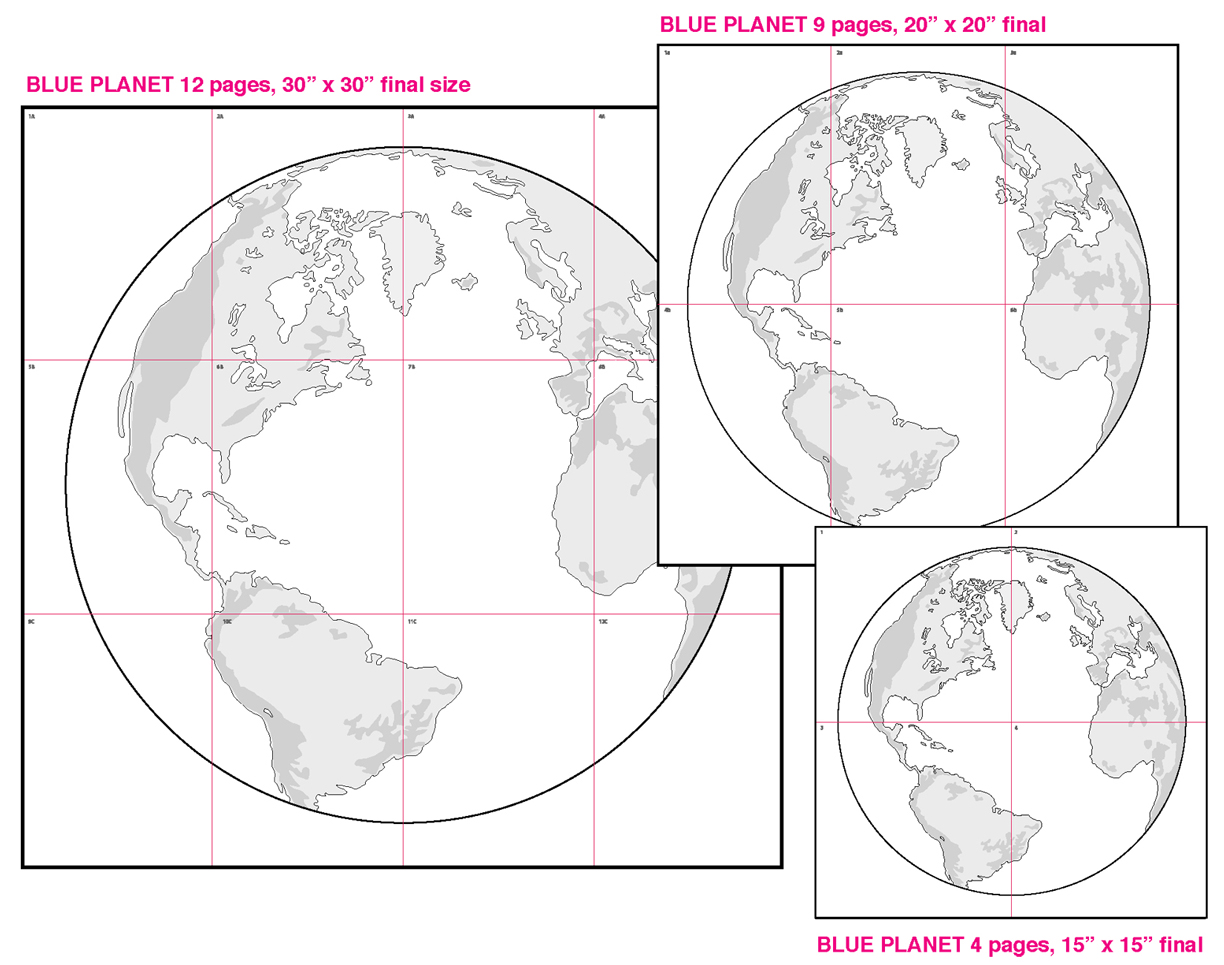 Mini Blue Planet Mural Diagram - Art Projects for Kids