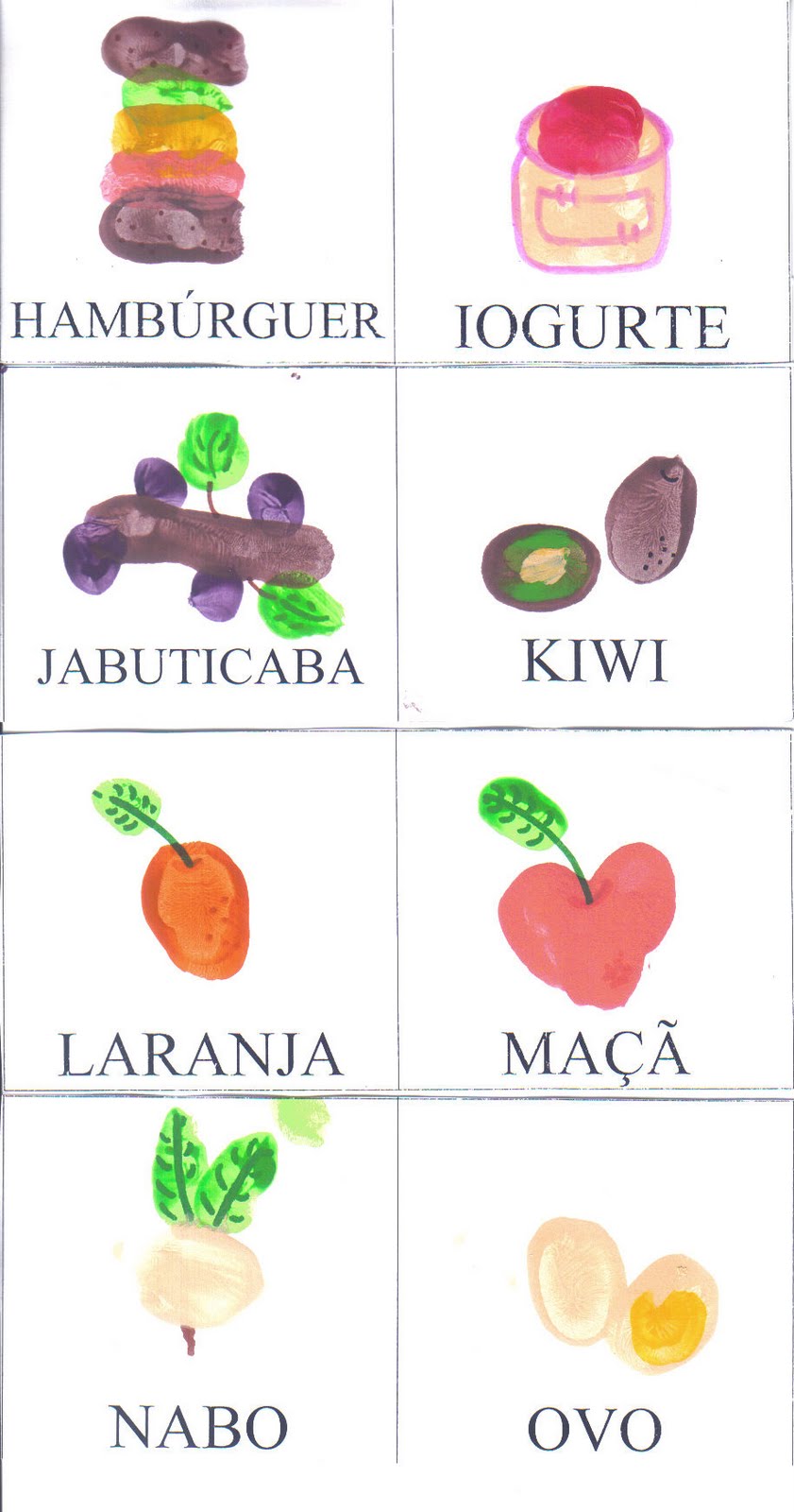 EMEI Mundo Encantado: Dominó dos alimentos