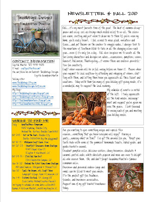 Twiddlebugz Designz: Fall Newsletter