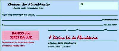 .: O cheque da Divina Abundância