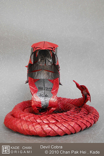 Kade Chan Origami Blog 香港摺紙工作室 (日誌): Devil Cobra 魔鬼眼鏡蛇