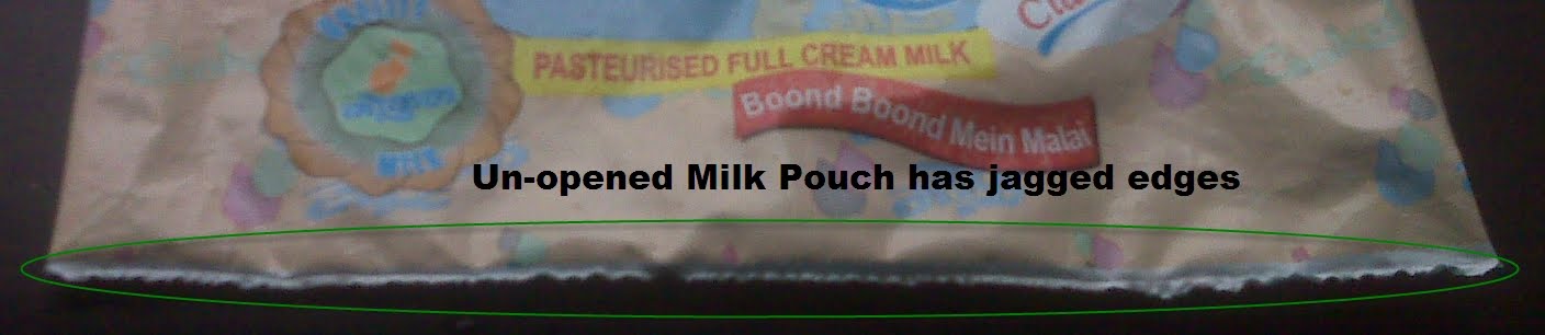 How to detect tempering of a Milk Pouch