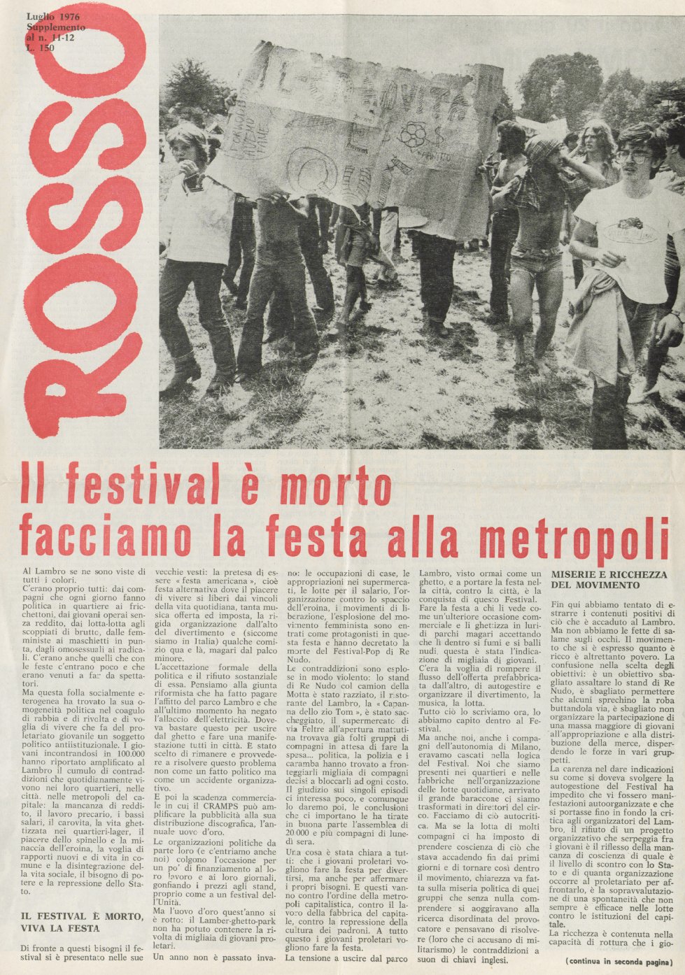 clod: 1976-6° Festa del Proletariato Giovanile