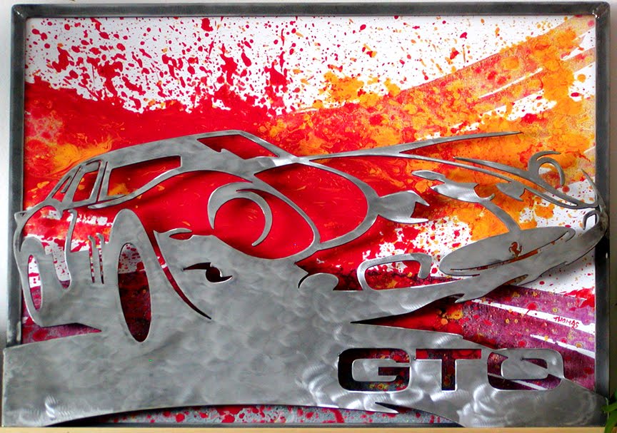 Ferrari Art of Grant Thomas: Metal Art: Ferrari GTO