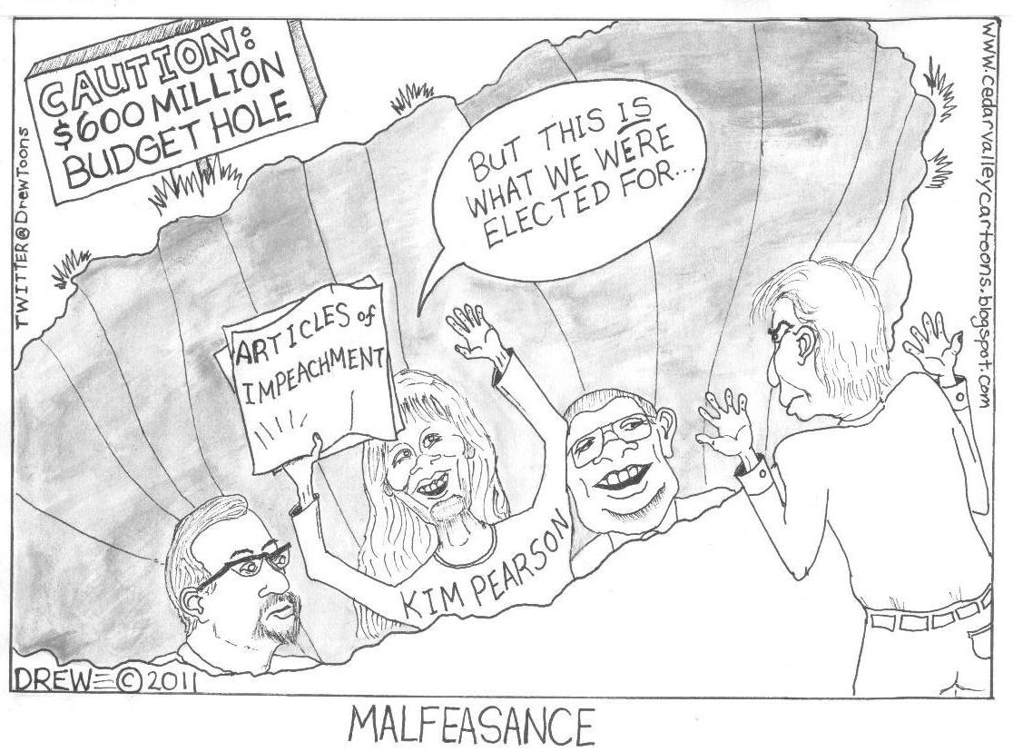 Cedar Valley Cartoons: A hole full of malfeasance