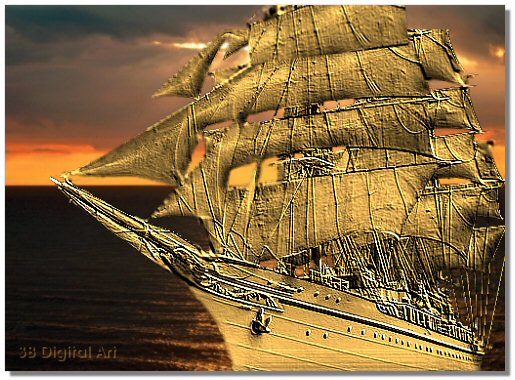 3B Digital Art: The Ship of Gold