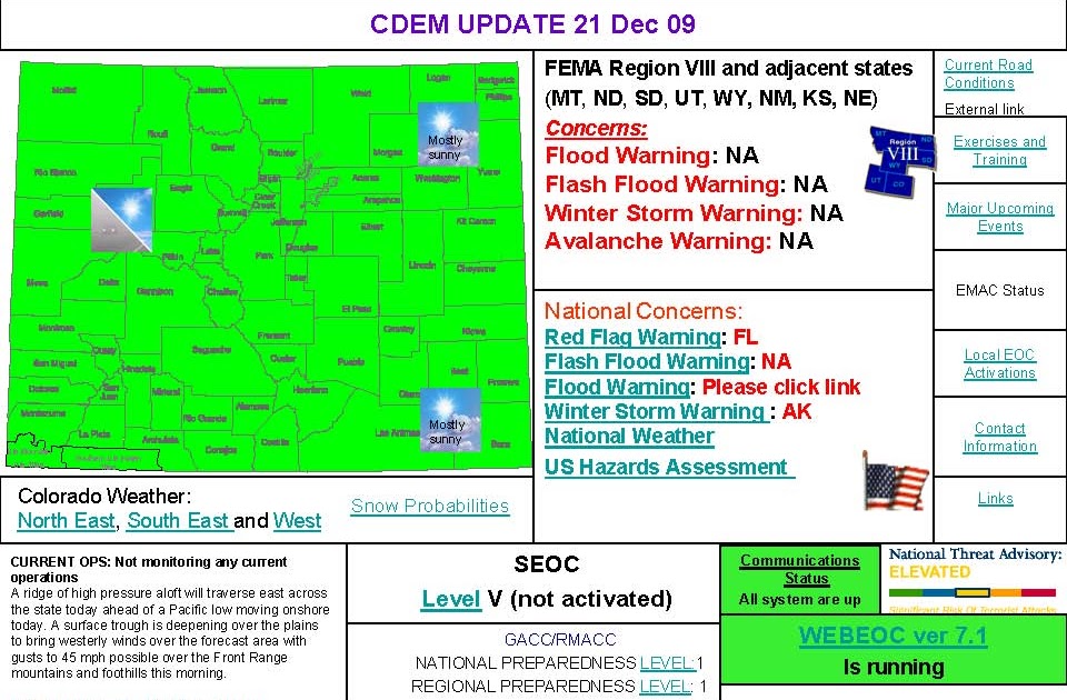 Colorado Emergency Management: DEM Daily Update