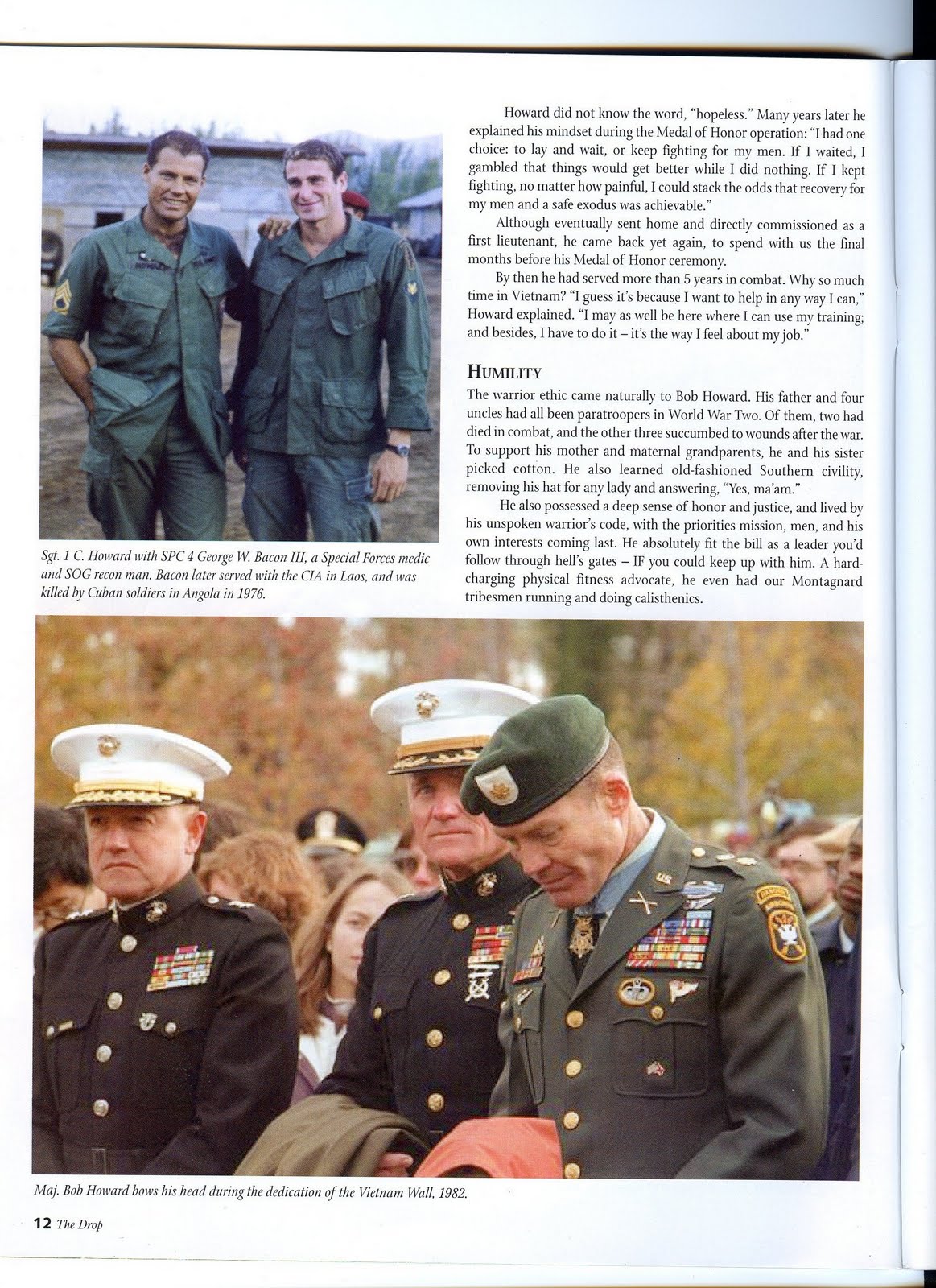 MACV-SOG / Special Operation Group: Colonel Robert L. Howard MOH / The Drop