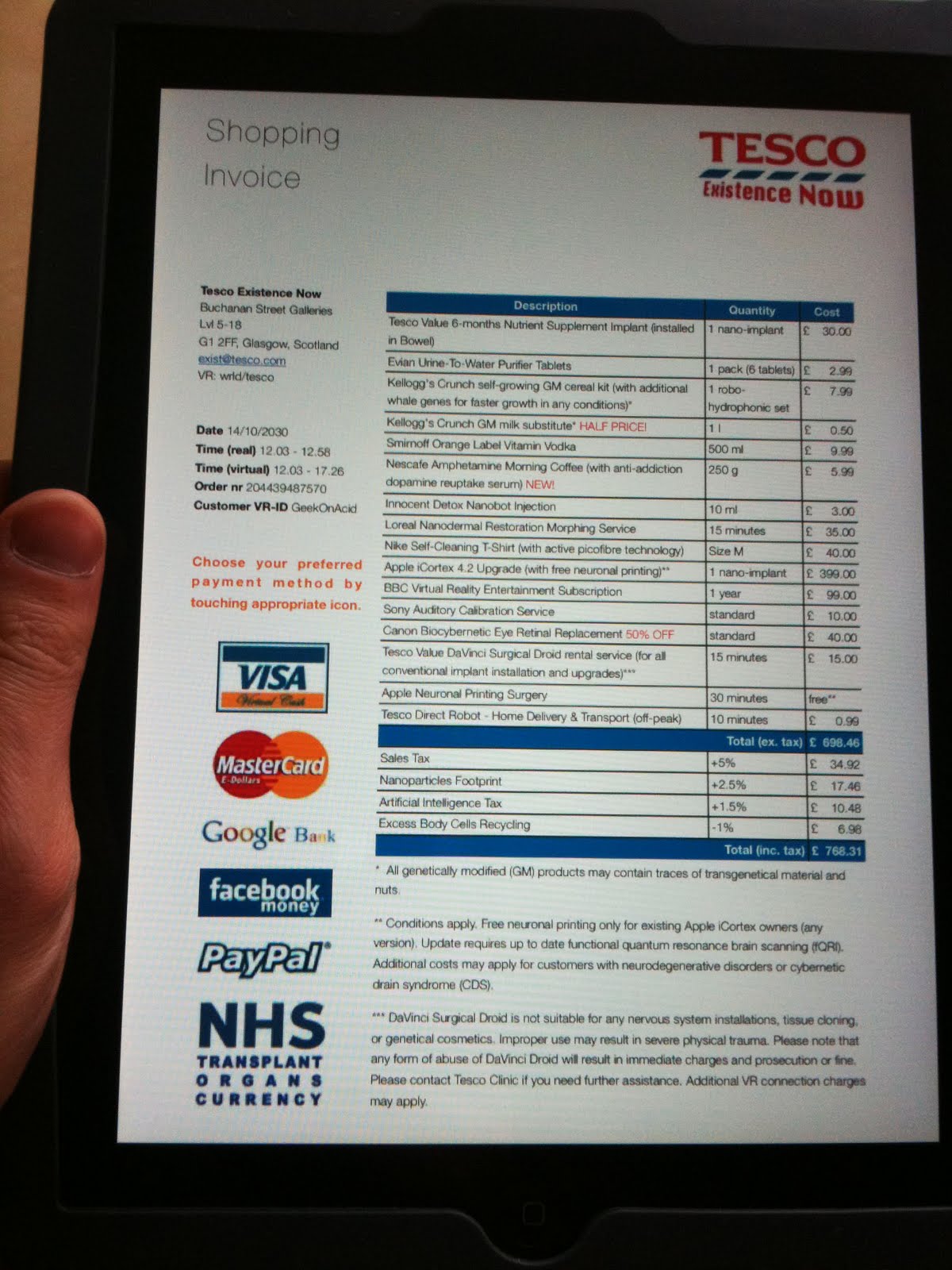 Geek On Acid --- Cables Attached To The Brain: Geek On Future: Shopping ...