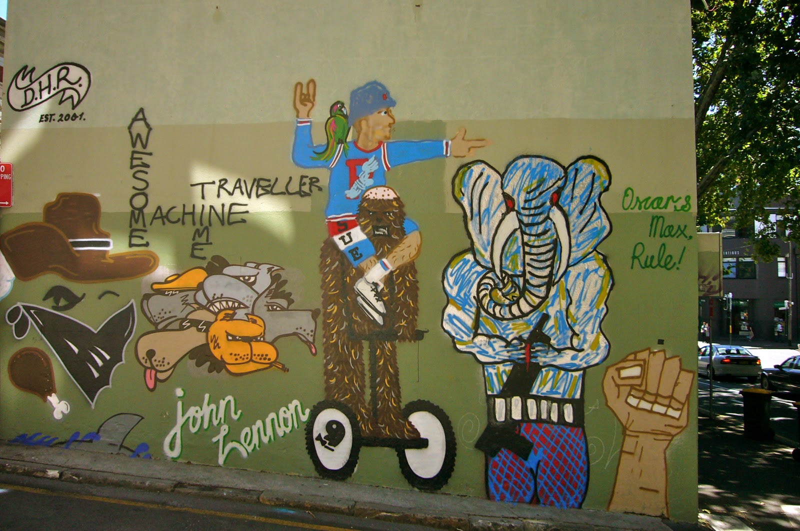 My Darling Darlinghurst: Across the Border: Surry Hills: Street Art: D.H.R.