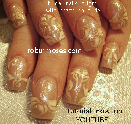 Nail Art by Robin Moses: "wedding filigree nail art" "beautiful wedding ...