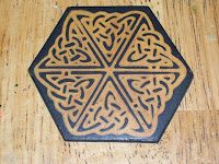Craftastic World: Tutorial: Inlay Clay Designs Using Rubber Stamps