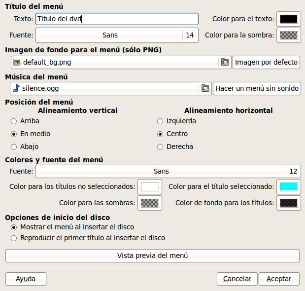 Un bruto con Debian: Crear dvd-video con Devede