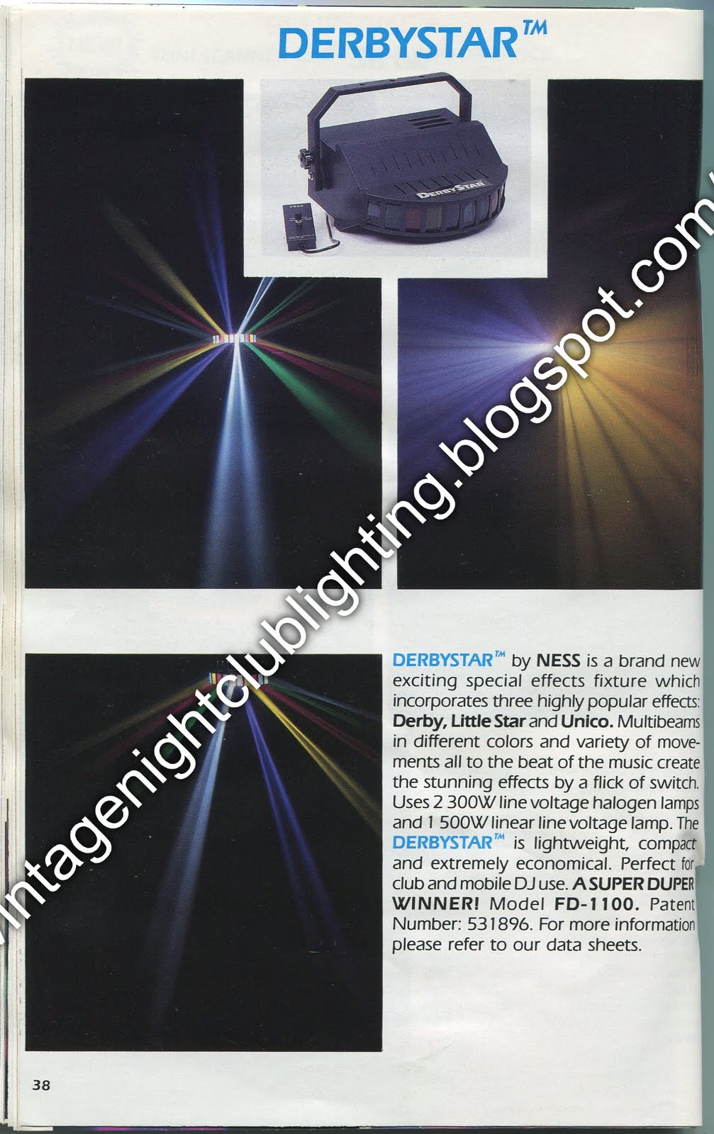 Vintage Night Club Lighting: NESS Catalogues