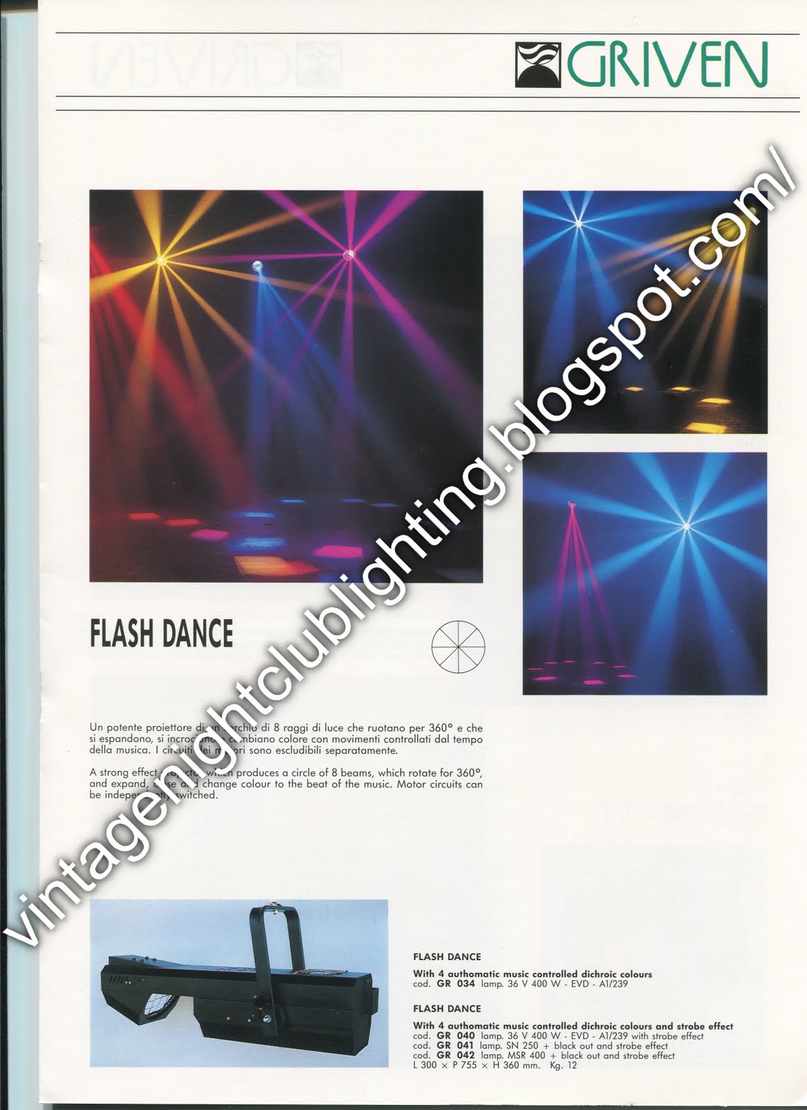 Vintage Night Club Lighting: Griven Catalogues