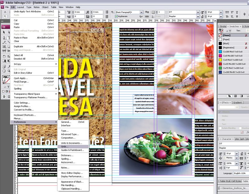 Cappadocio's Brain: Adobe InDesign - Margens e Guias