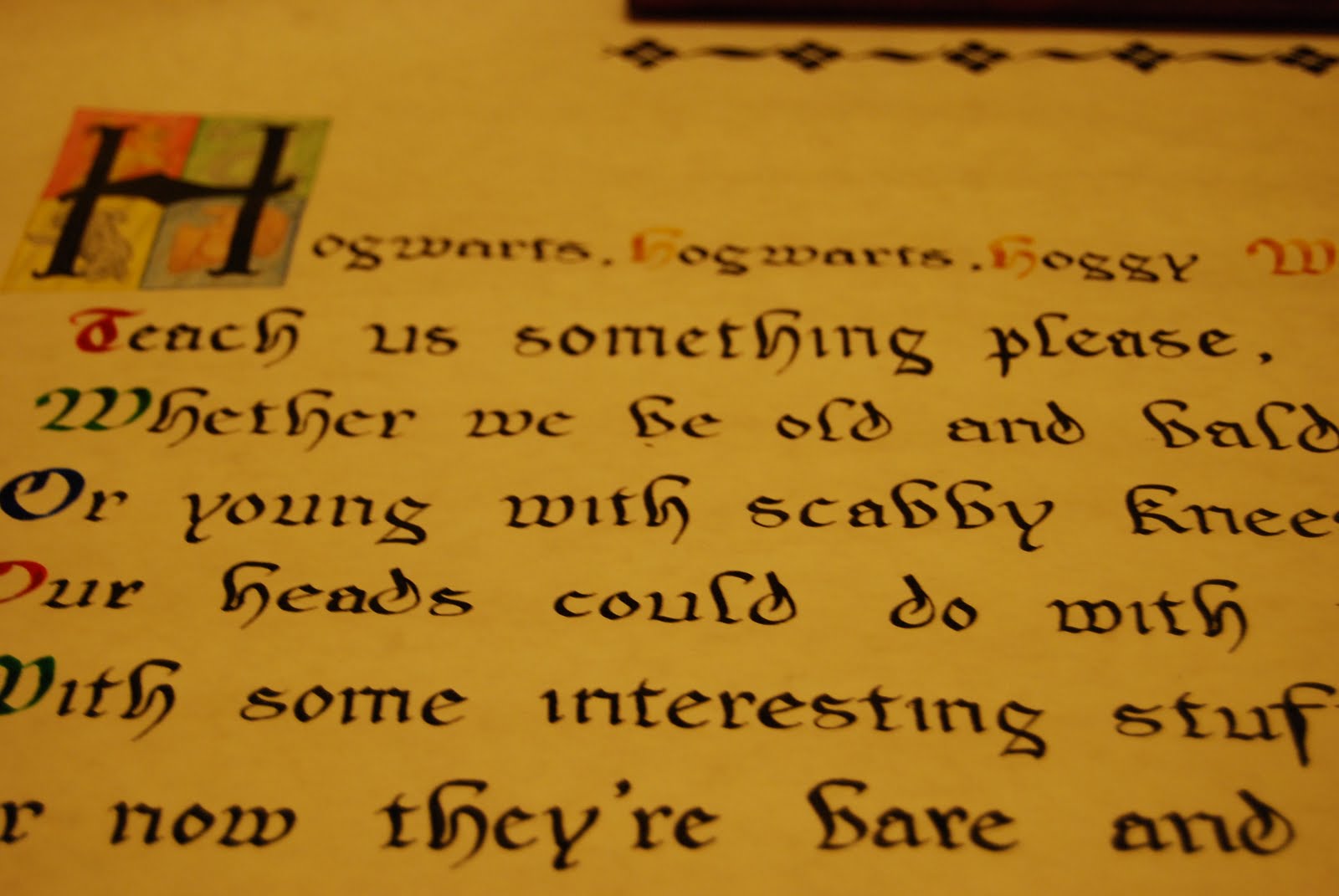 Book Crumbs: Harry Potter Calligraphy