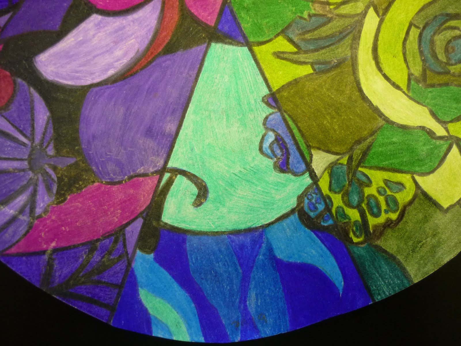 Mrs Highsmith Loves Art: Example of finished color wheel project