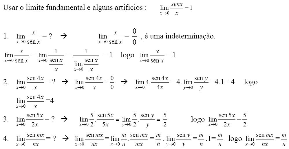 CALCULO PRONTO: LIMITES TRIGONOMÉTRICOS