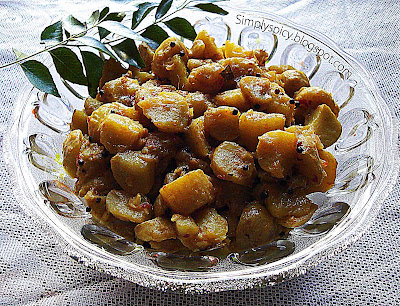 Simply Spicy: Koorkka Mezhukkupuratti / Stir Fry