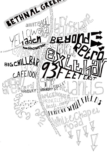 Hannah Kettle.Graphic Design: Brick Lane Map