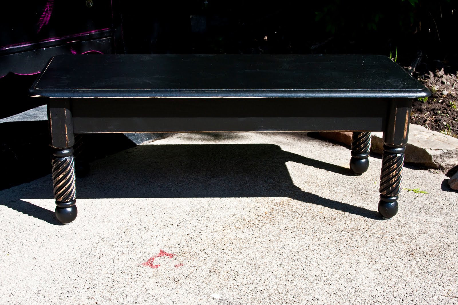 Modernly Shabby Chic Furniture: Small Black Coffee Table