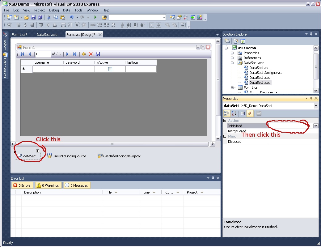 Visual Studio Journey: Easy XML Dataset Tutorial in Visual C# Express