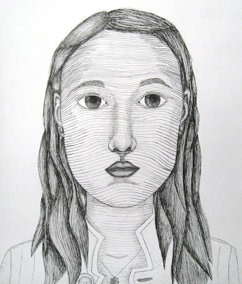 highschoolart: Pen & Ink Self-Portrait High School Art