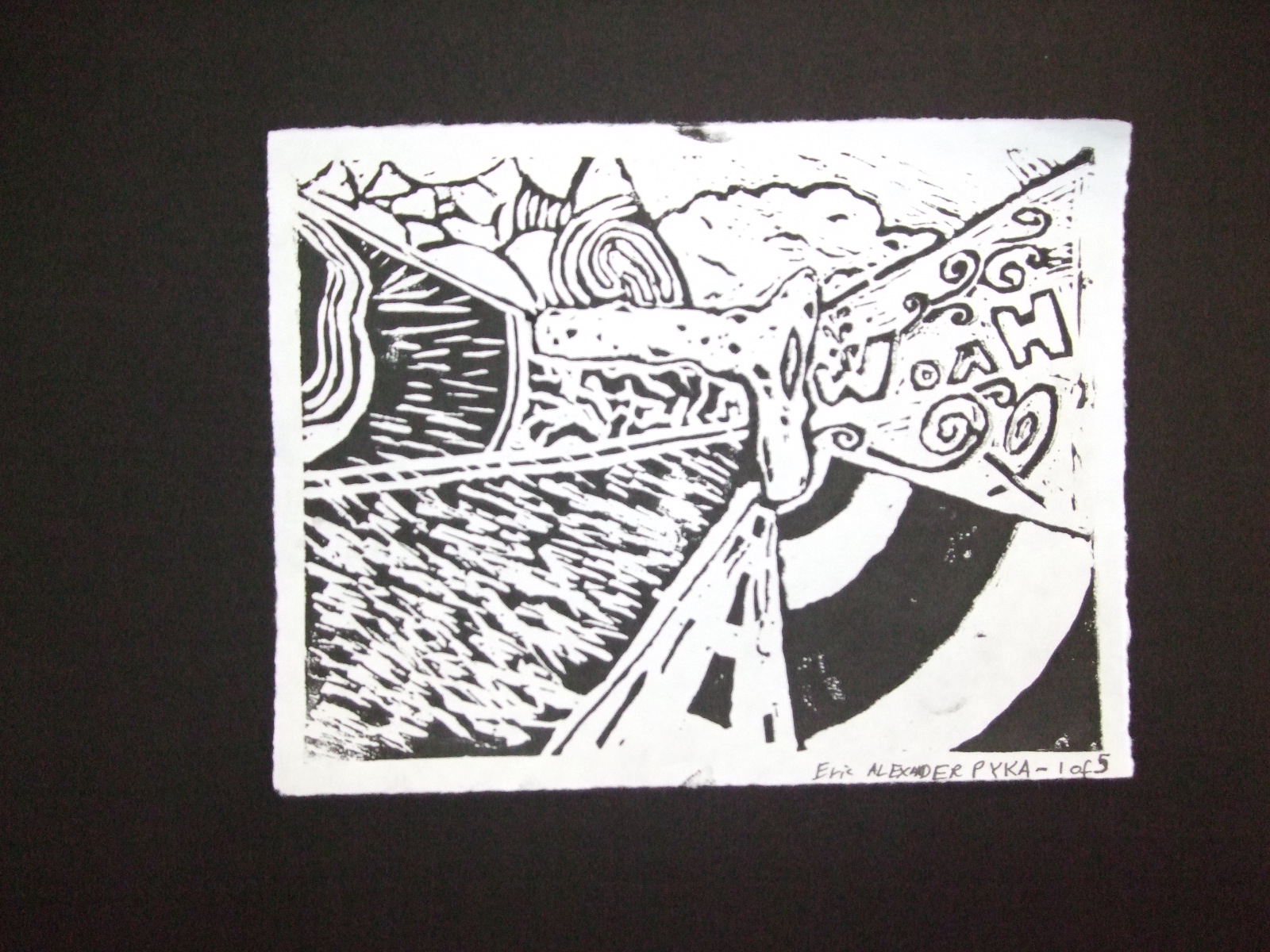 highschoolart: Linoleum Cut Print High School Art