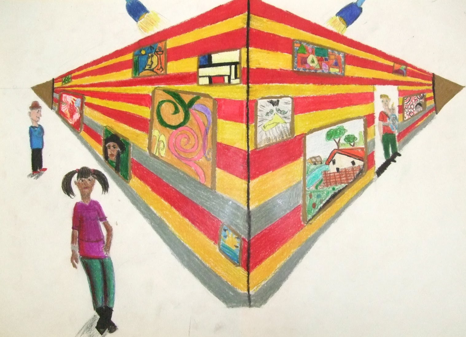 highschoolart: 2 Point Perspective Drawing High School Art