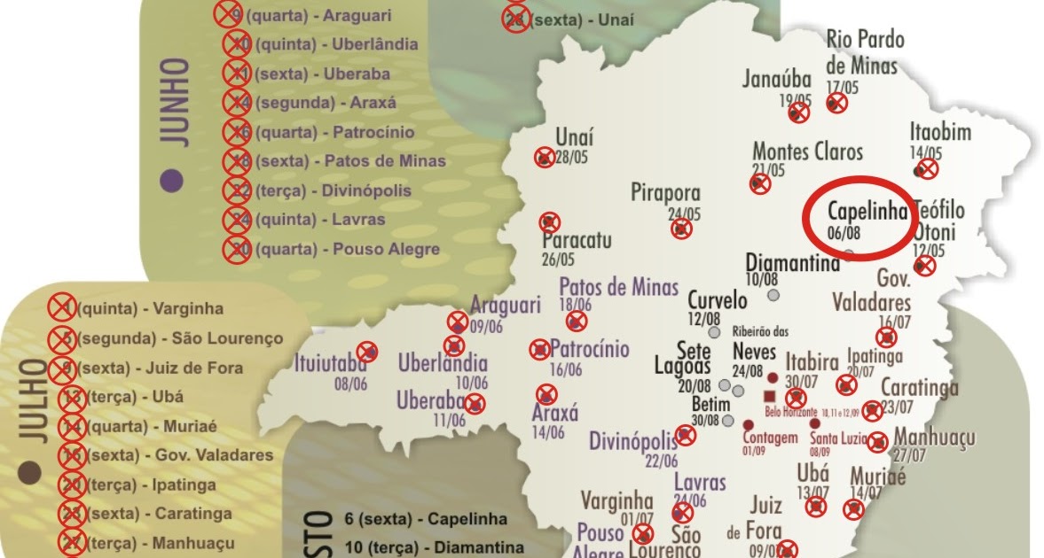 Ministério Público Itinerante de Minas Gerais: Clique no mapa e veja ...