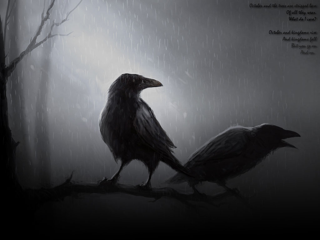 Dibujos de cuervos - Imagui