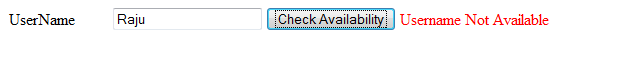 Checking Username Availability using ASP.net AJAX