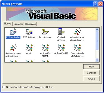 Tutorial de visual basic: Pantalla principal de visual