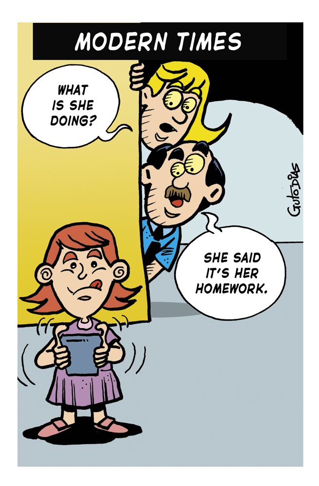 Cartoons Online by Guto Dias: Modern times cartoon