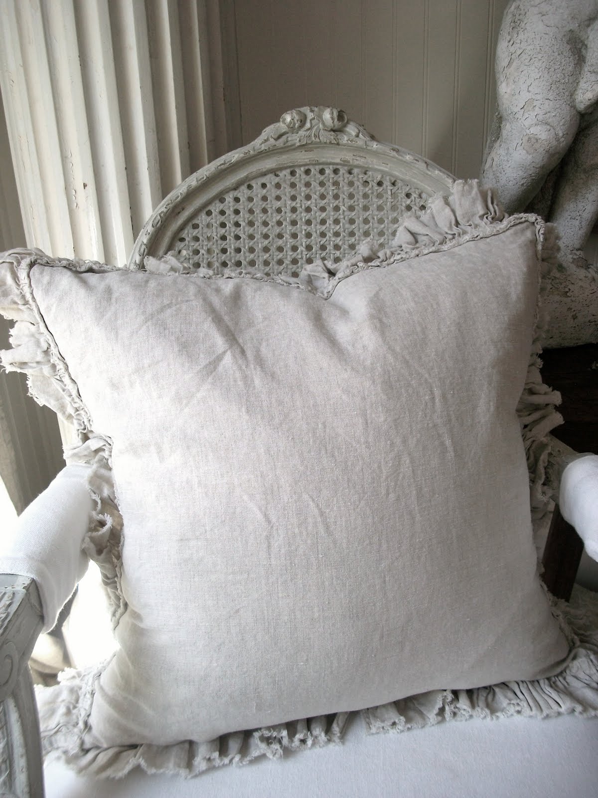 Full Bloom Cottage: New Vintage Washed Linen Ruffles....