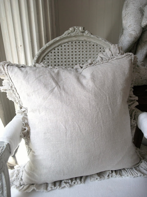 Full Bloom Cottage: New Vintage Washed Linen Ruffles....