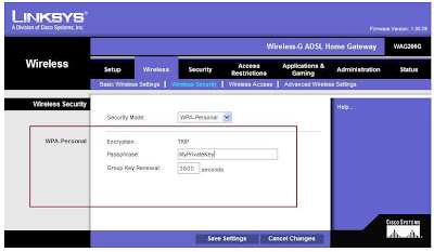 Linksyshelp !: Setup WPA on Linksys Router