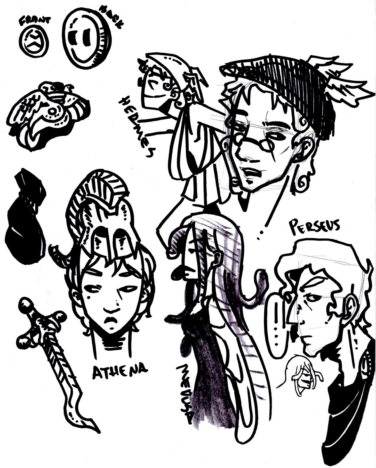 (C.K) Cory's Sketchblog: (2008) Medusa vs. Perseus